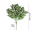 Artificial Green Leaves 1PCS Greenery Decor White Red Heart Caladium ...