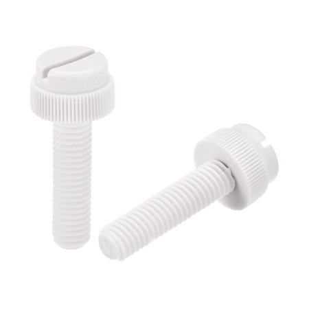 Uxcell Plastic Machine Screws, M8x30mm PP Slotted Knurled Fasteners ...
