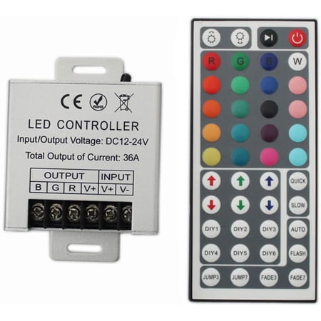 HTAIGUO 28 Keys LED RF RGB Remote Controler for RGB SMD 3528 5050 LED ...