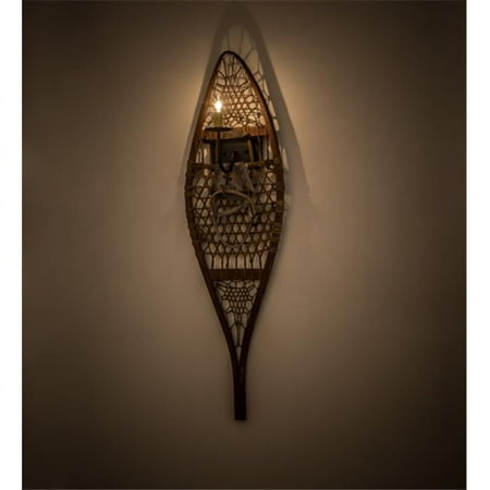 Meyda 174530 12 in. Alpine Snowshoe Wall Sconce, Textured Black ...
