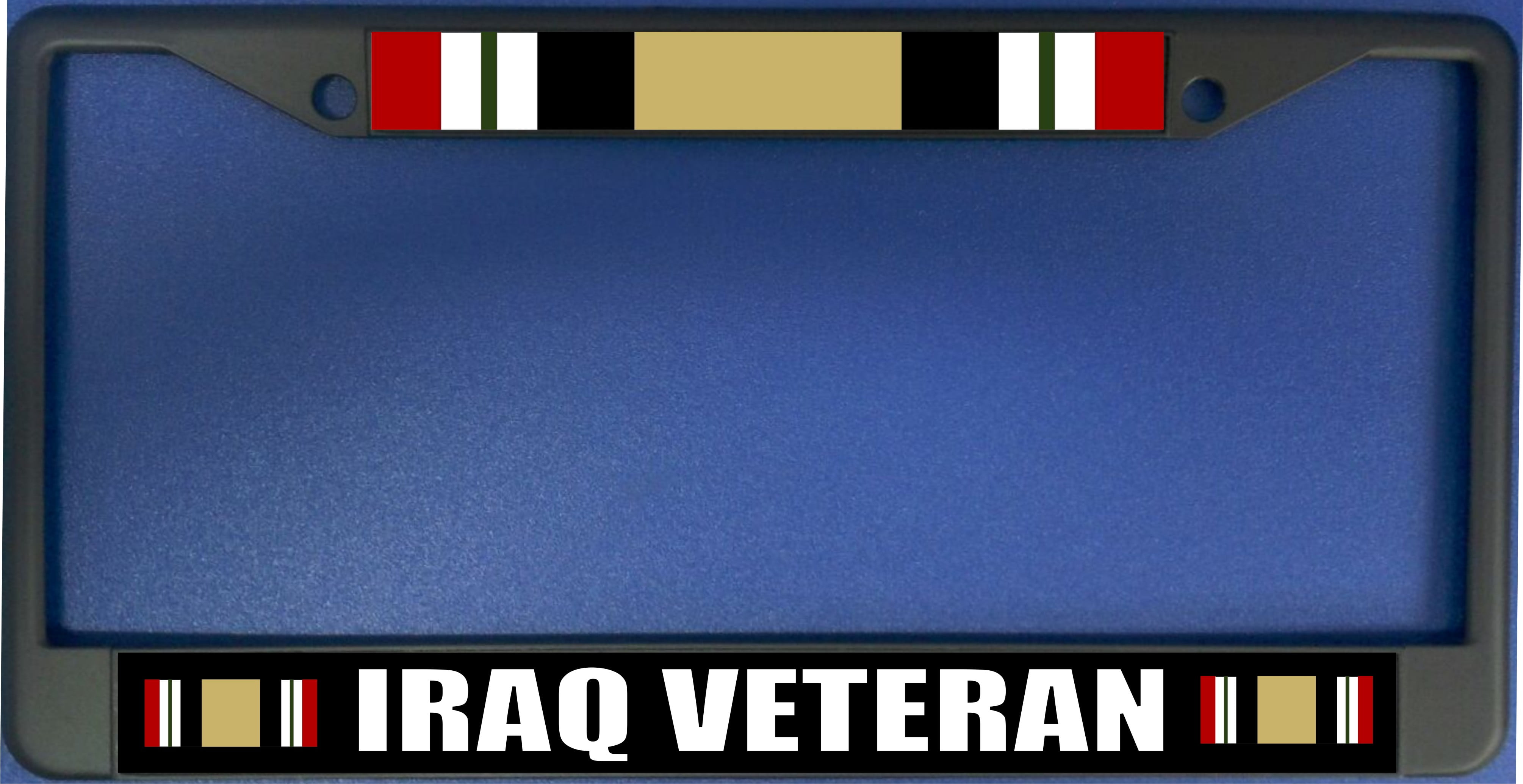 Iraq Veteran Black License Plate Frame - Walmart.com