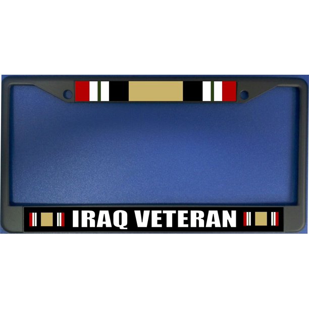 Iraq Veteran Black License Plate Frame - Walmart.com - Walmart.com