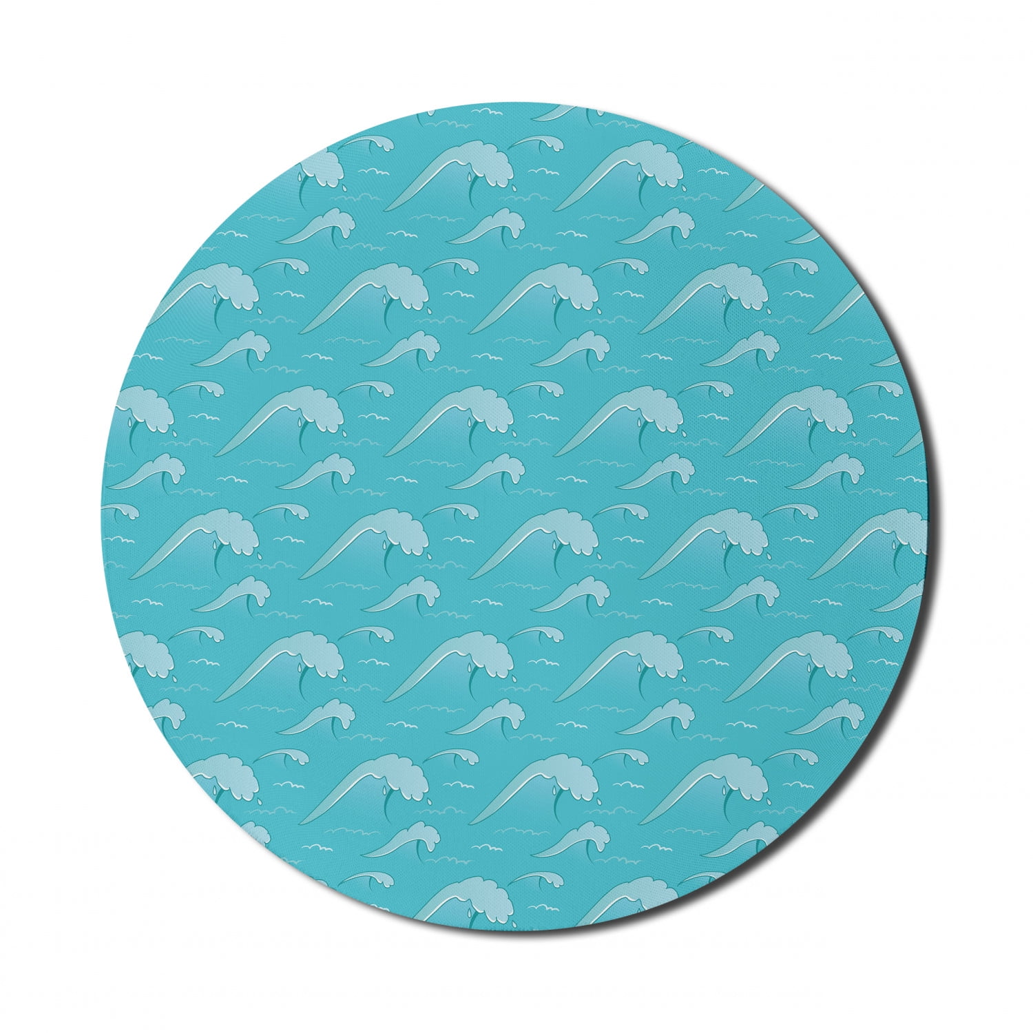 Teal Mouse Pad for Computers, Waves Pattern in Ocean Summertime ...