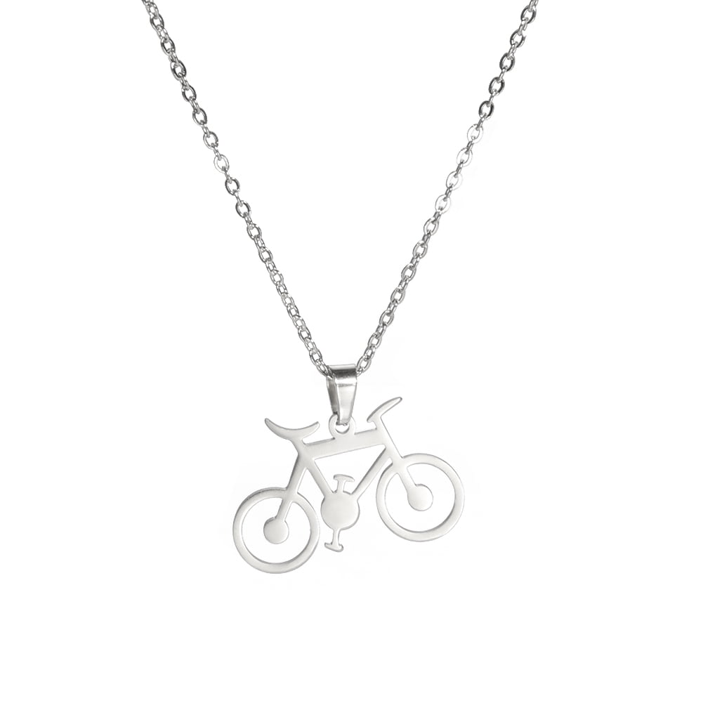 TEAMEER Bicycle Pendant Necklace for Men Women Simple Cartoon-inspired ...