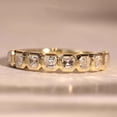 AEXTO Crystals 14K Gold Plated Stackable Rings, Bezel Set Ring Wedding ...