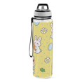 1000ML Transparent Sports Water Bottle with Handle & Straw Portable ...
