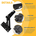 2 Pcs 80 Degree Bench Seat Hinge Foldable Lifting Bracket Heavy Duty ...