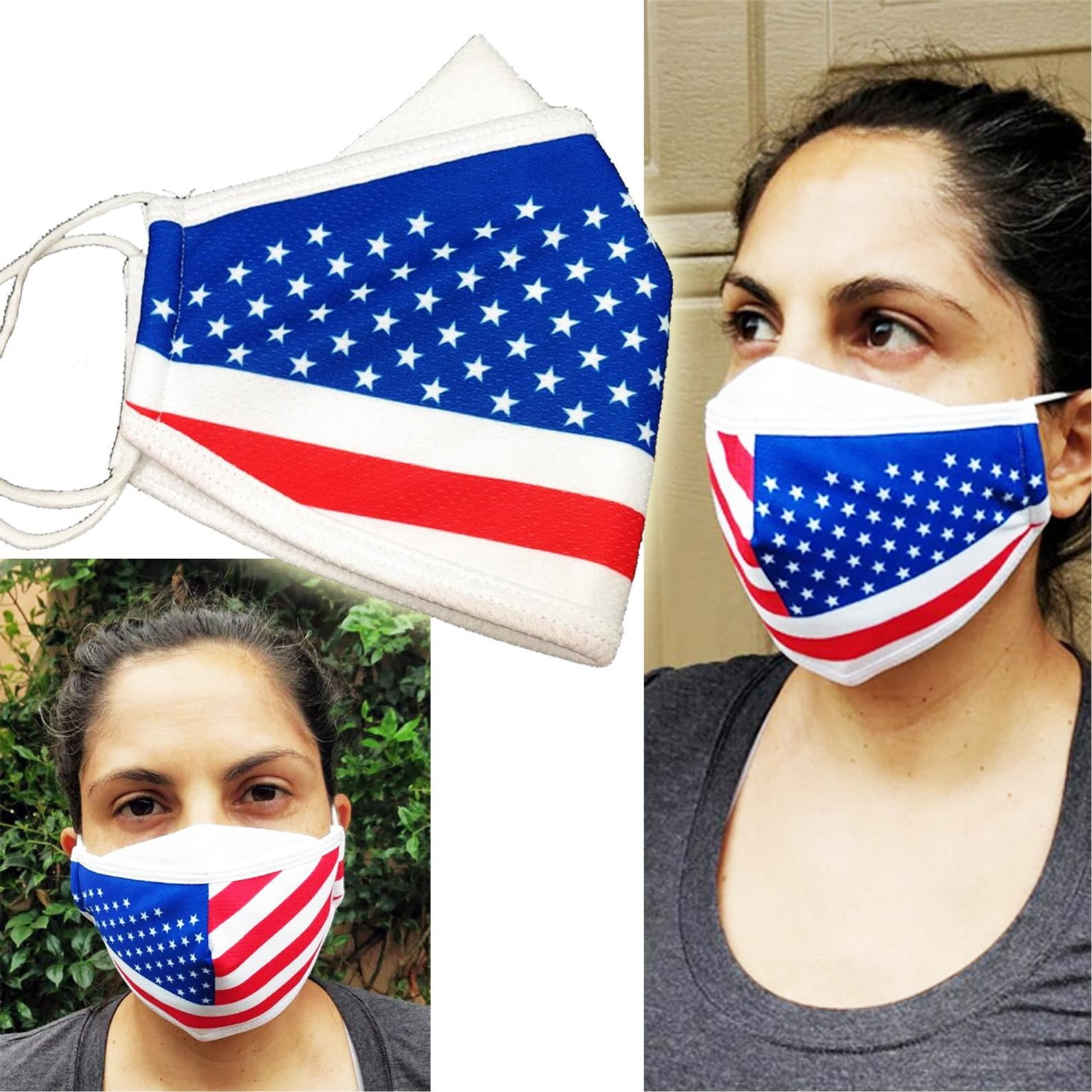 Face Masks USA Flag Trump 2020 Mask Design American Flag - Walmart.com