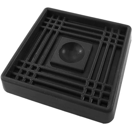 2X2 Square Rubber Furniture Caster Cups with Anti-Sliding Floor Grip 12 ...