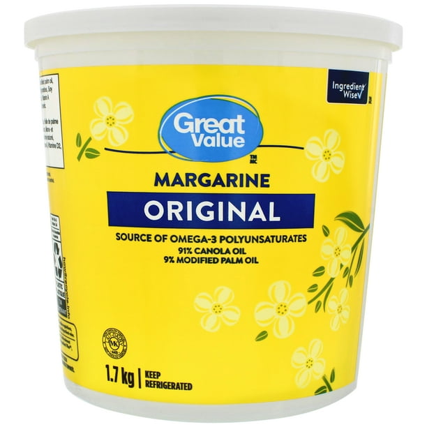Great Value Original Margarine, 1.7 kg - Walmart.ca