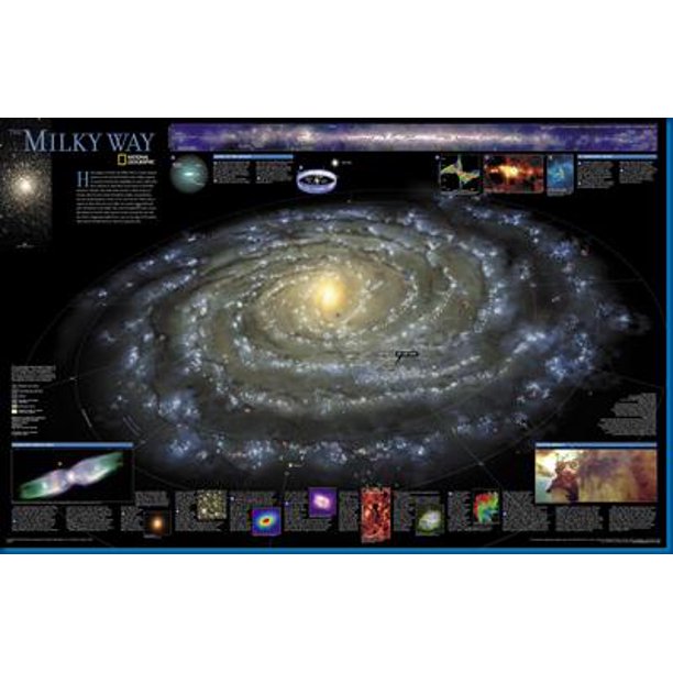 Z Posters Milky Way Reference Galaxy Image Movie 11Inx17In Mini Poster ...