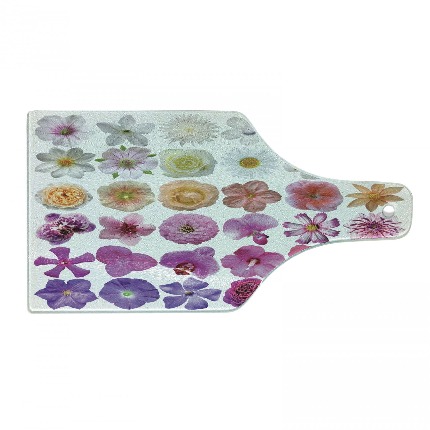 Flower Cutting Board, Pattern of Various Vase Flowers Petunia Botanic ...