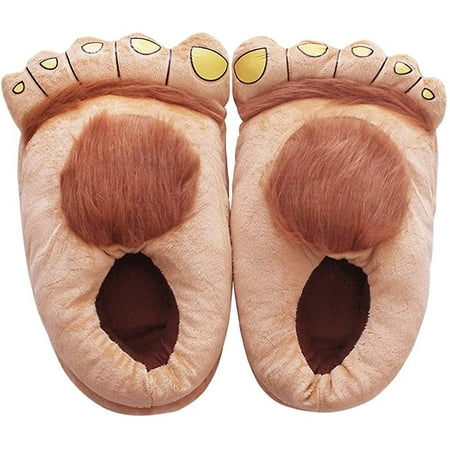 Novelty Furry Monster Adventure Slippers For Adults Men Women, Funny ...