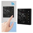 95 to 240V WiFi Smart Thermostat, Programmable Temperature Controller for Boiler Heating Black ...
