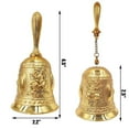 Loud Hand Bells, Dinner Bell for Inside Classroom, Gold Retro Hand ...