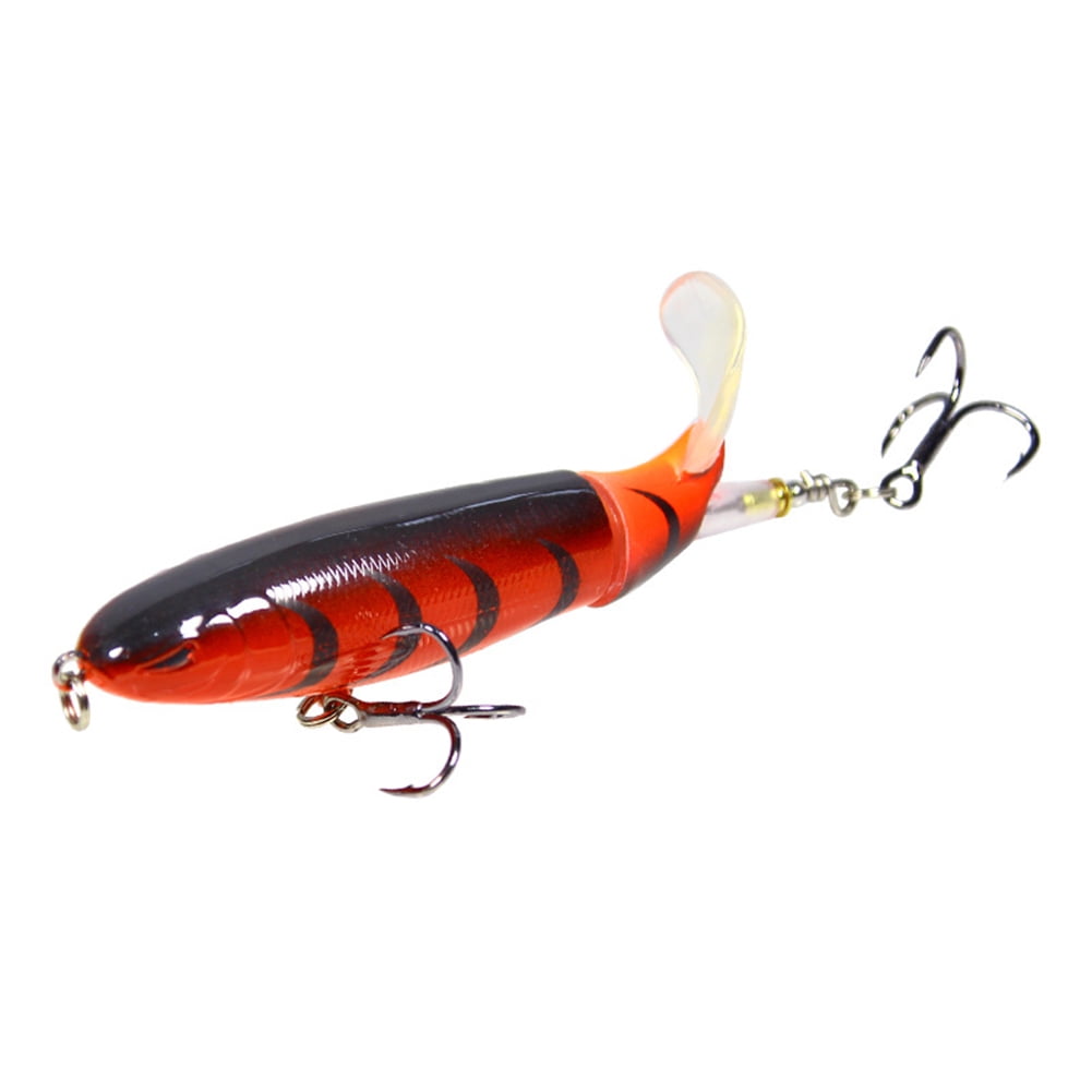 Floating Whopper Popper Fishing Lure Soft Rotating Tail Artificial ...