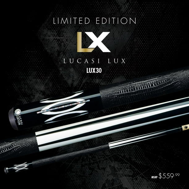 Lucasi LUX30 Limited Edition Luxe Billiards Pool Cue Stick w/ Low ...