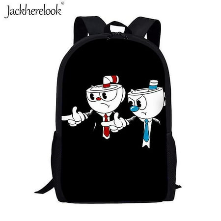 Cuphead Mugman School Bags For Teenagers Boys Girls Kids Cartoon Game ...