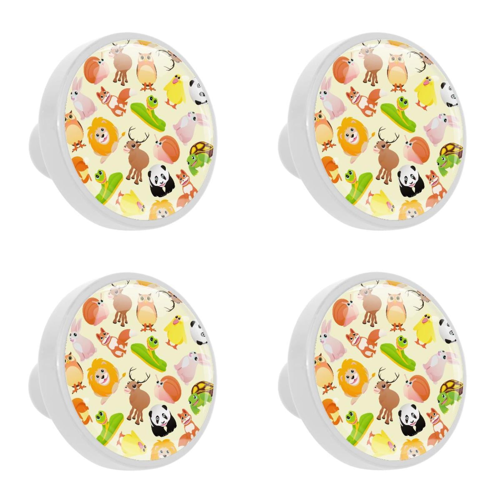 4 Pcs Fun Animals Knobs for Kitchen Cabinet Cupboard Dresser Bookcase ...