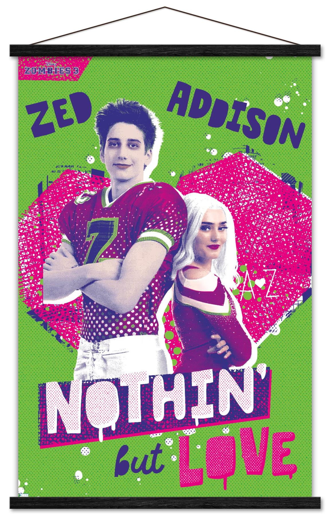 Disney Zombies 3 - Zed and Addison Wall Poster with Magnetic Frame, 22. ...