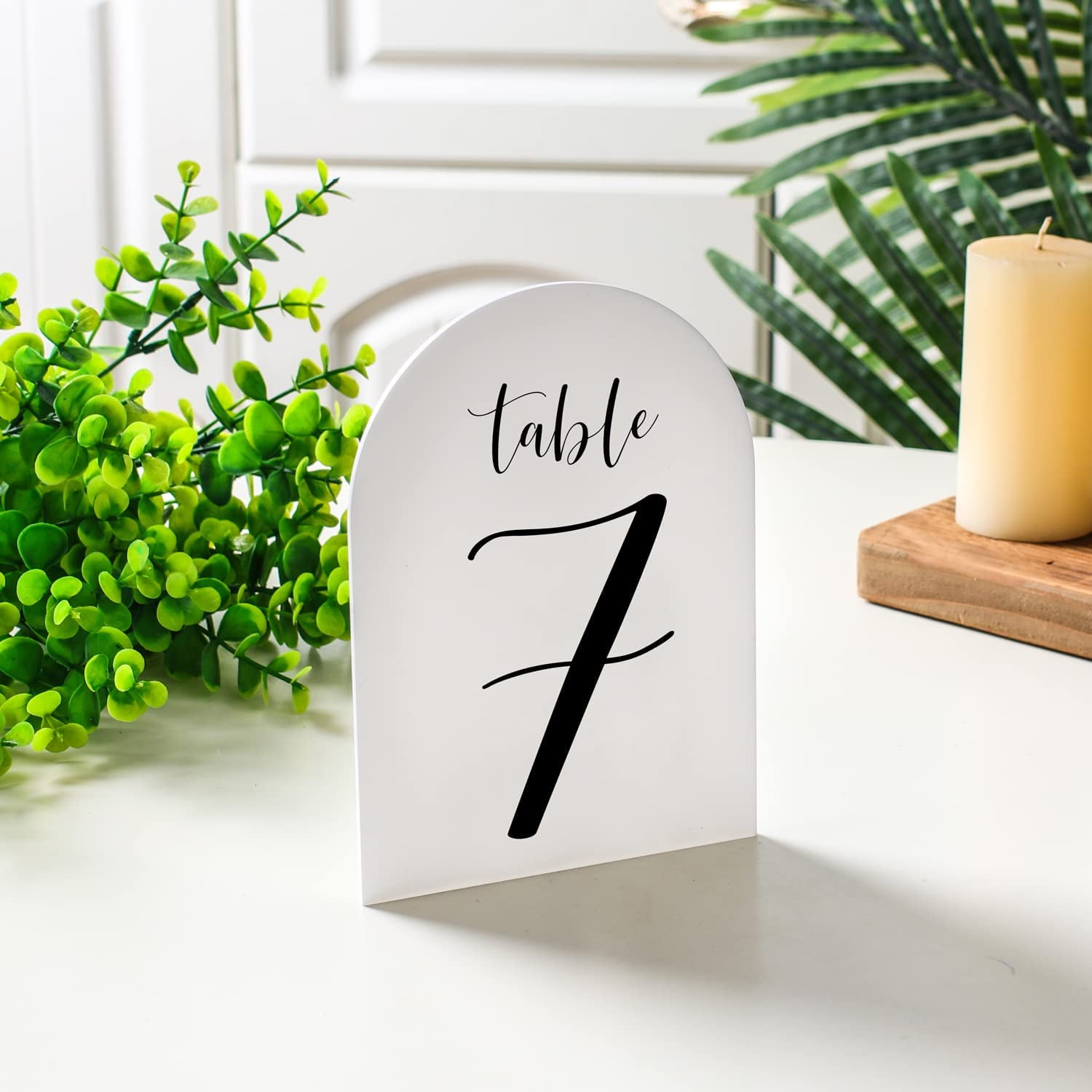 UNIQOOO Arch Acrylic Table Sign for Wedding, Acrylic Table Numbers ...