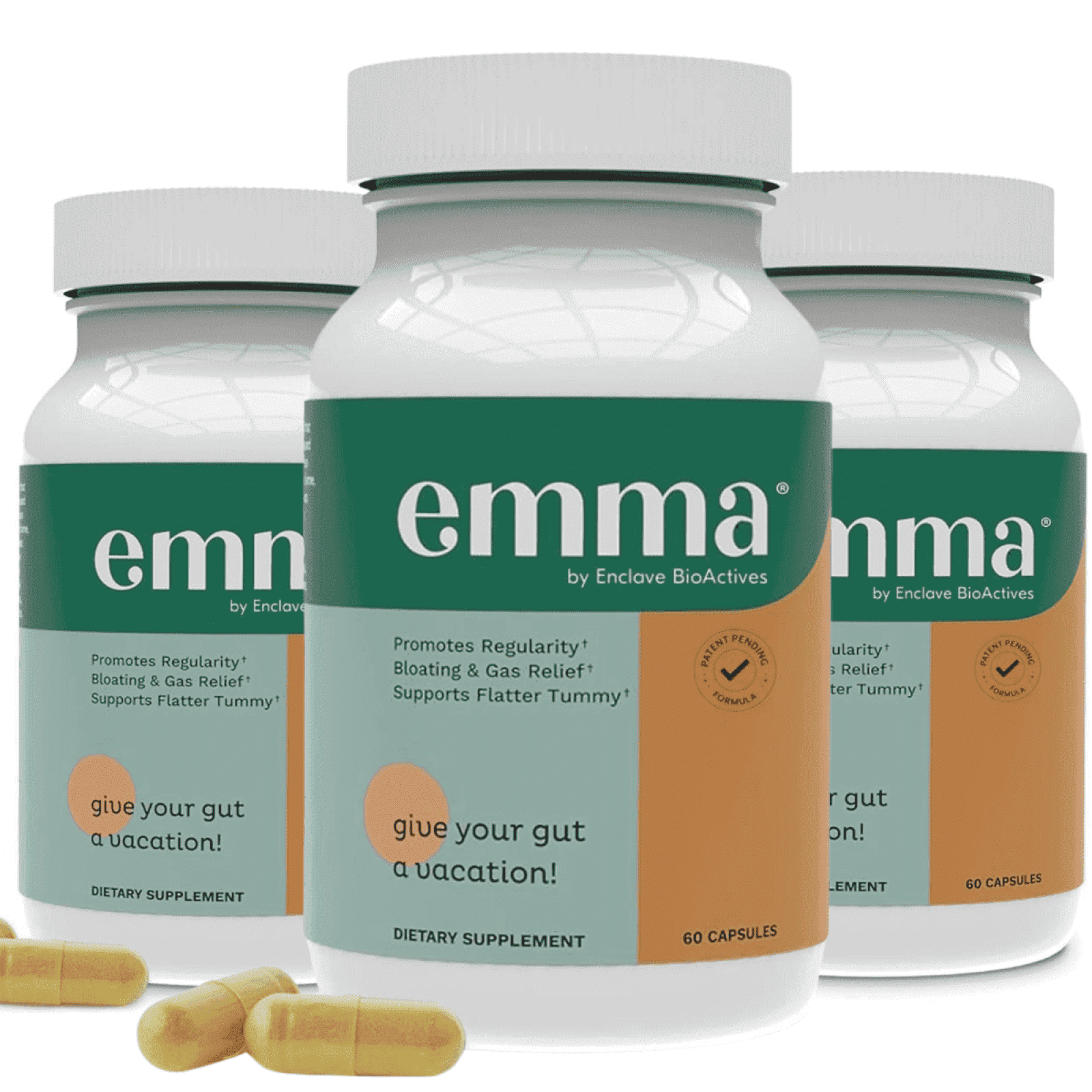 EMMA Bowel Health for Flatulence and Constipation Relief, Bowel ...