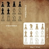 Chess Pieces Stencil 30x30cm Reusable International Chess Pieces ...
