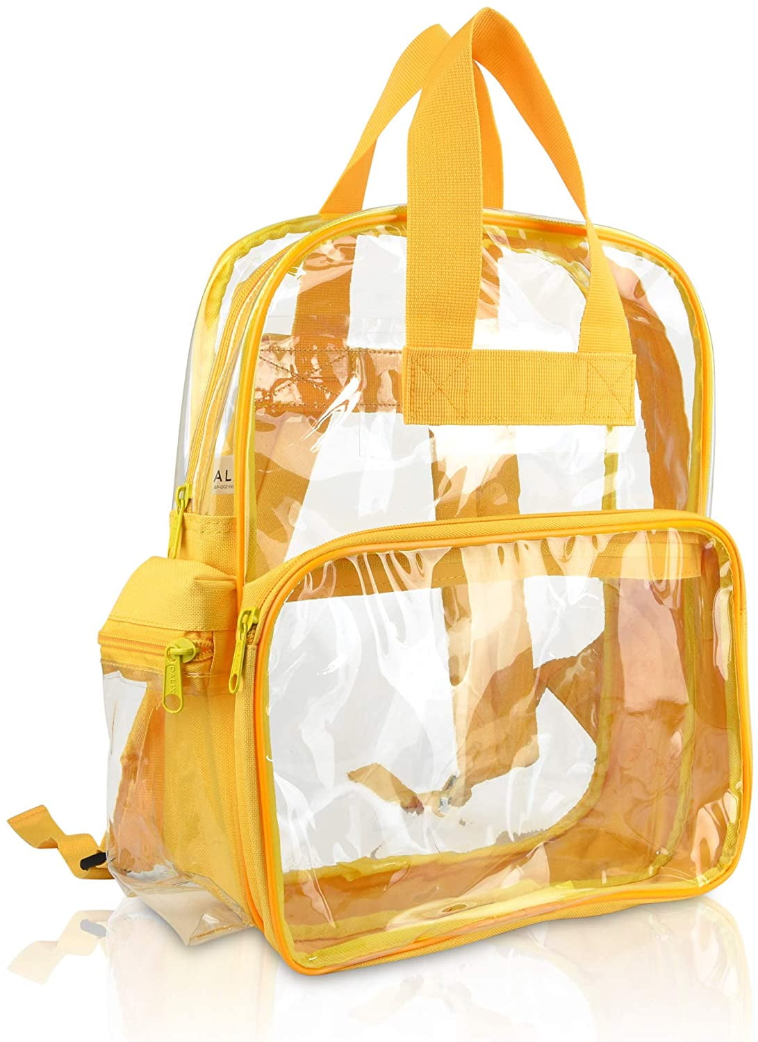 ImpecGear 15 Inch Unisex Adult Multi-Purpose Clear Backpack - Yellow ...