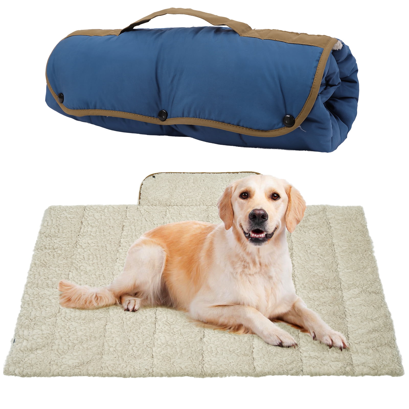 PUMYPOREITY Travel Dog Bed, Warm Dog Mat, Rollup Crate Mat, Dog Kennel ...