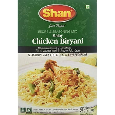 Shan Indian Spice Seasoning Biryani Masala Recipe Mix, 1.76 oz Bag ...