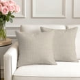 Beige Solid Pillow Covers Set of 4, Minimalist Cloth Cream Khaki Linen ...