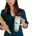 40 Oz Dolphin Theme Tumbler With Handle Lid Straw Double Insulated ...