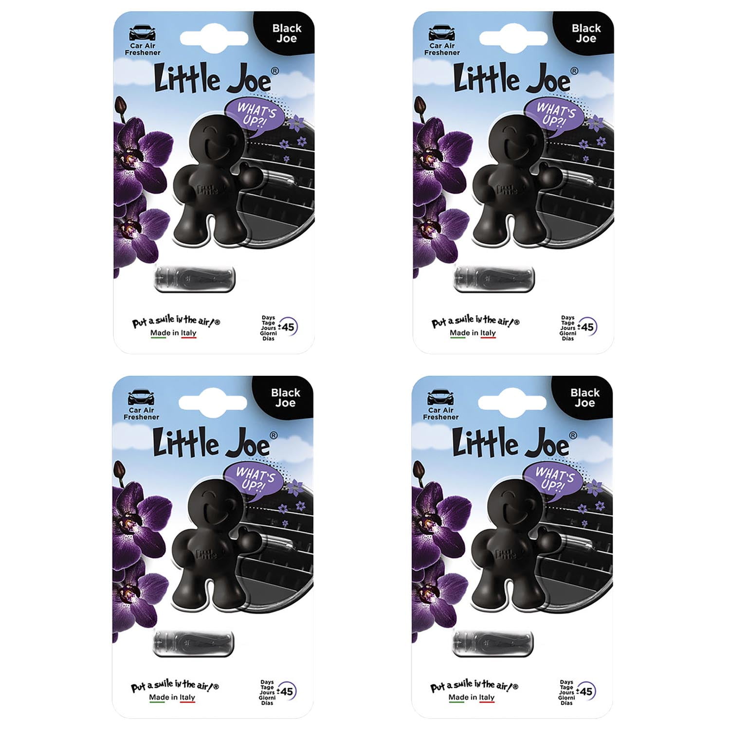 Aromatizante de Aire para Auto Little Joe Aroma Black Joe 4 Pzs ...