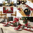 Newhomestyle Christmas Cardinal Table Runner, Buffalo Plaid, Xmas Decor ...