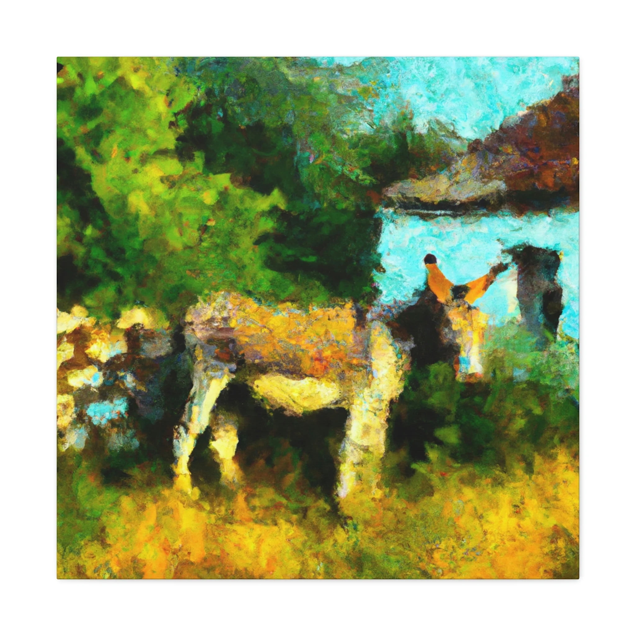 Donkey in Impressionism - Canvas - Walmart.com