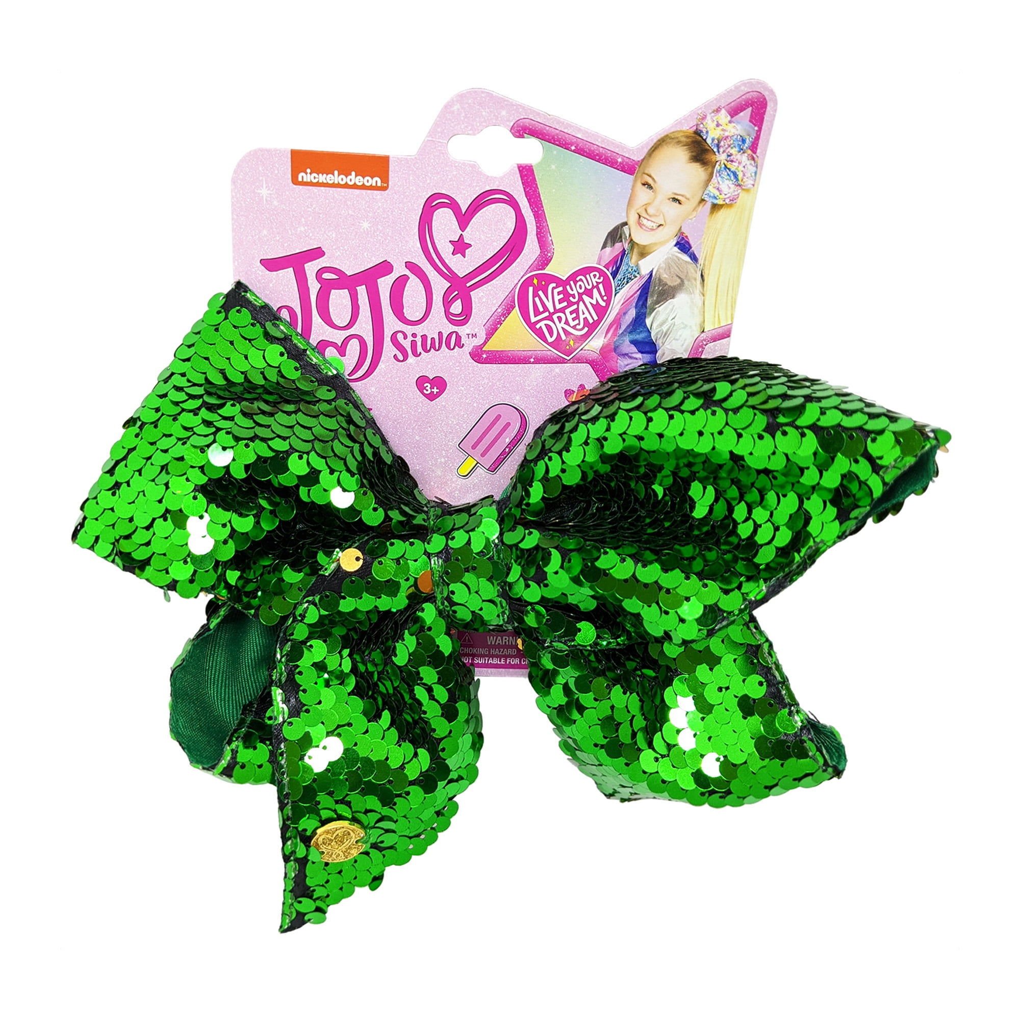 Jo Jo Siwa Bow with two way sequin in Green - Walmart.com
