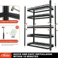REIBII 40"Wide Garage Shelf Units 5-Tier Storage Shelves 72"H Heavy ...