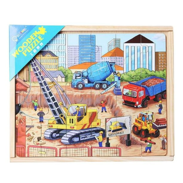 4 In 1 Wooden Jigsaw Puzzles, Puzzles Toy Game for Toddlers ...