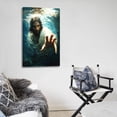 Affixzi Jesus Reaching Hand Canvas Print, Modern Christian Art ...