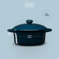 Kook Mini Cocotte Casserole Dishes with Lids, 12 oz, Set of 4, Navy ...