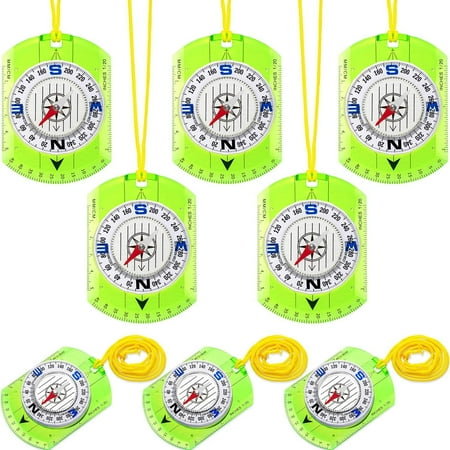 8 Pieces Boy Scout Compass Map Reading Compass Hiking Camping ...