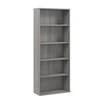 Pemberly Row Tall 5 Shelf Bookcase in Platinum Gray - Engineered Wood ...