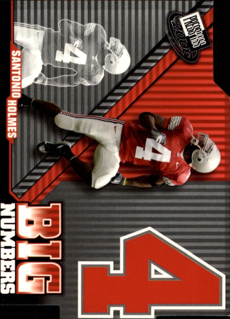 2006 Press Pass Big Numbers #BN17 Santonio Holmes NFL Football Trading ...