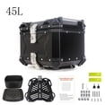 Motorcycle Top Case, 45L Aluminium Alloy Motorcycle Top Box, Waterproof ...