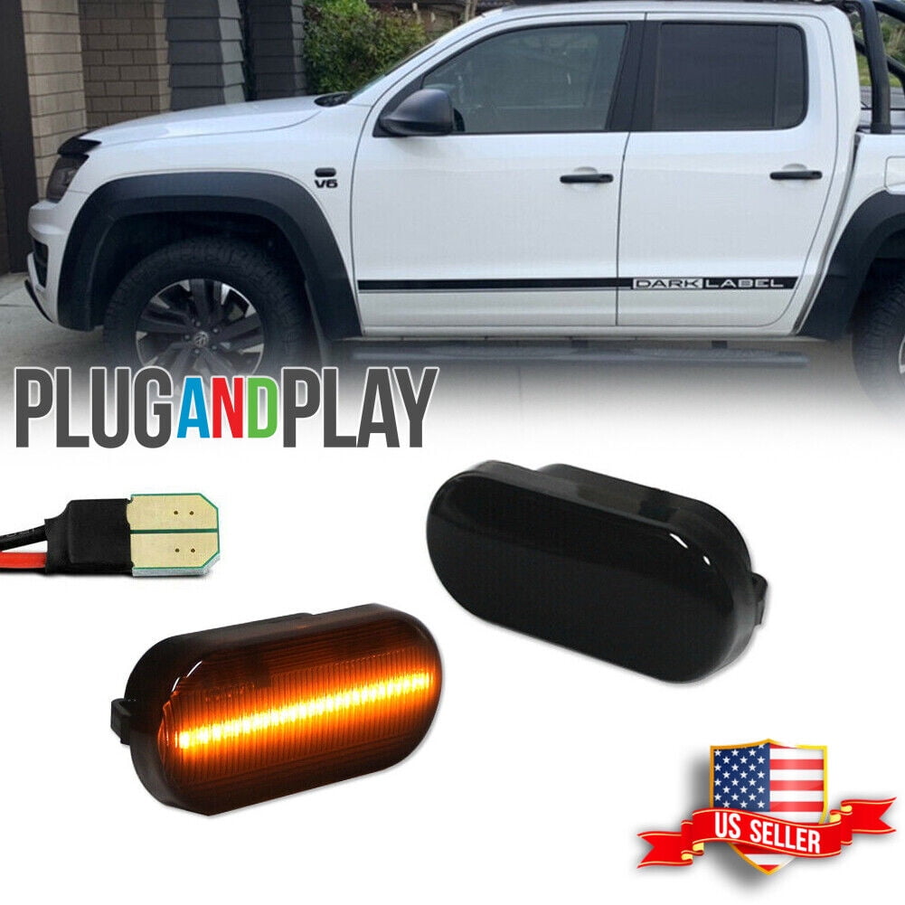 GTINTHEBOX Smoked Lens Amber Front Side Marker Lamps LED Lights For ...