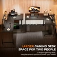GTPLAYER L-Shaped Gaming Computer Desk ,62.2“ Gaming Table inch PC ...