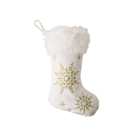 Christmas Embroidery Stockings Snowflake Pattern Socks with Pearl ...