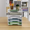 Natwind 5 Tiers Paper Organizer for Desk, White File Holder, Multi ...