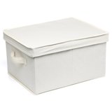 Household Essentials Large Canvas Storage Box with Lid - Walmart.com