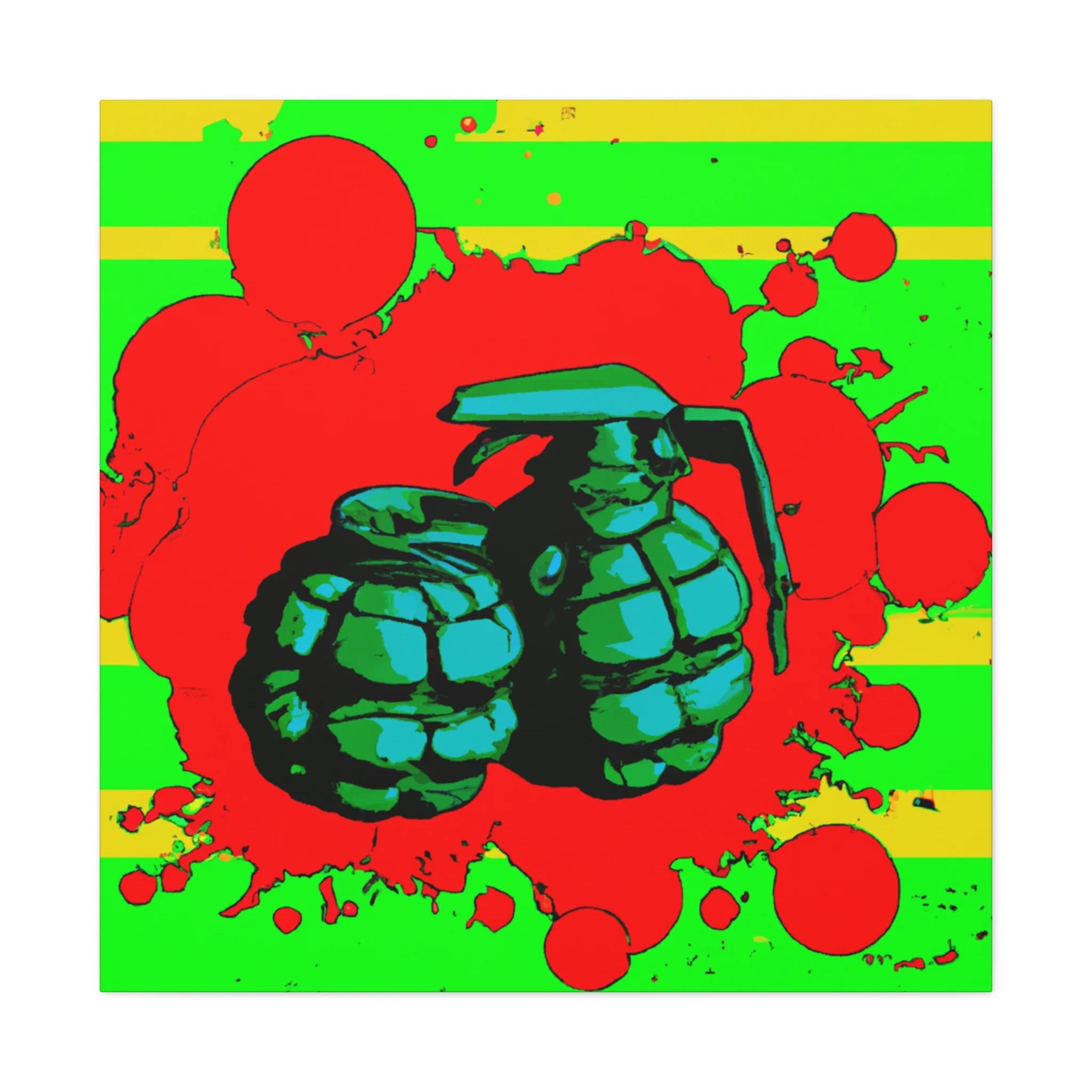 Grenades in Pop Art - Canvas - Walmart.com